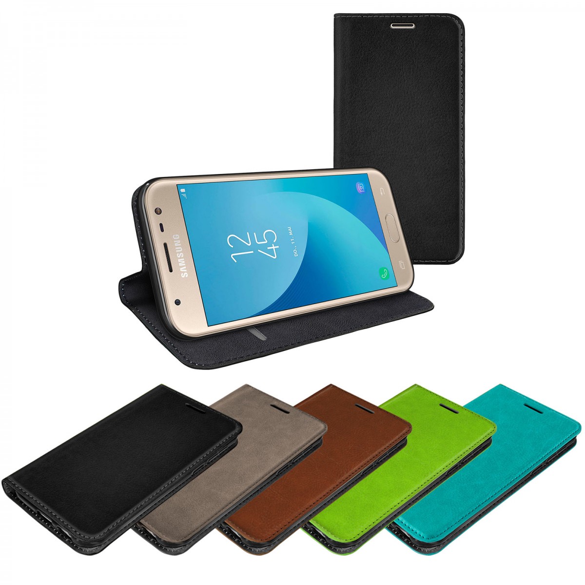 eFabrik Hülle für Samsung Galaxy J3 2017 Tasche ( Galaxy J3 2017 DUOS ...